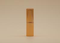 China Textured Lip Balm Tubes , Shiny Gold Empty Aluminum Lipstick Tube for sale
