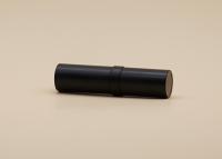 China Middle Convex Matt Black Slim Lipstick Tube Portable For Cosmetic Packaging for sale