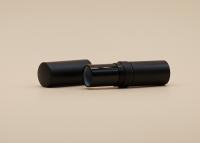 China Middle Convex Matt Black Slim Lipstick Tube Portable For Cosmetic Packaging for sale