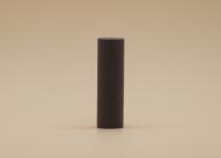 China Dark Grey Lip Balm Tubes 4g , Plastic Lipstick Tubes Velvet Texture for sale