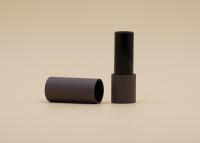 China Dark Grey Lip Balm Tubes 4g , Plastic Lipstick Tubes Velvet Texture for sale