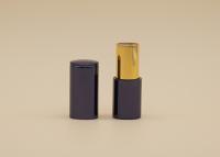 China Navy Color Custom Lipstick Tubes 3g Capacity Gold Aluminum And Plastic Inside for sale