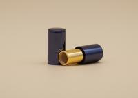 China Navy Color Custom Lipstick Tubes 3g Capacity Gold Aluminum And Plastic Inside for sale