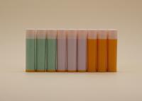 China Orange Green Pink Color Lip Balm Tubes Cosmetic Lipstick Case For Personal Care for sale