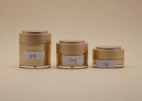 China Gold UV Spraying Cosmetic Cream Containers 15g Silk Screen Printing for sale