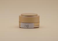 China Gold UV Spraying Cosmetic Cream Containers 15g Silk Screen Printing for sale