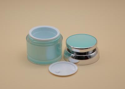 China Green UV Spraying Cosmetic Cream Containers PP Cap With ABS Sheathed for sale
