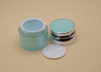 China Green UV Spraying Cosmetic Cream Containers PP Cap With ABS Sheathed for sale