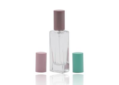 China 15ml Cosmetic Spray Bottle , Thick Wall Refillable Empty Glass Perfume Bottle With Colorful Cap for sale
