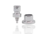 China 13mm 15mm Cosmetic Crimp Perfume Bottle Spray Pump Shiny Silver With Step Collar for sale