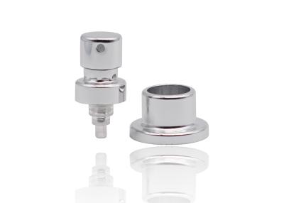 China 13mm 15mm Cosmetic Crimp Perfume Bottle Spray Pump Shiny Silver With Step Collar for sale