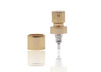 China Crimp On Perfume Bottle Spray Pump FEA15mm , Aluminum Gold Sprayer Pump for sale