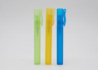 China Yellow Clip Type PP Refillable Plastic Spray Bottles 10ml Frosted Body for sale