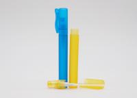China Yellow Clip Type PP Refillable Plastic Spray Bottles 10ml Frosted Body for sale