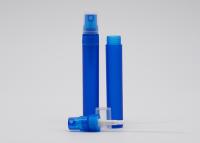 China 5ml 8ml 10ml Frosted Spray Bottle Blue Pen Shape Plastic Perfume Atomizer for sale