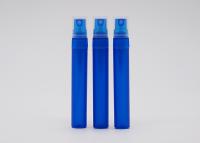China 5ml 8ml 10ml Frosted Spray Bottle Blue Pen Shape Plastic Perfume Atomizer for sale