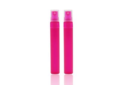China Light Rose Red Empty Refillable Plastic Spray Bottles With Clear Half Cap for sale