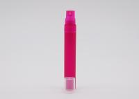China Light Rose Red Empty Refillable Plastic Spray Bottles With Clear Half Cap for sale
