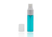China 10 Ml Refillable Plastic Spray Bottles With 13 / 415 Shiny Silver Perfume Sprayer for sale