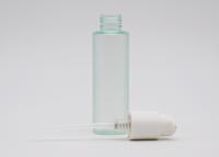 China Green Thick 150ml Clear Plastic Spray Bottles With Matte White Cream Pump for sale
