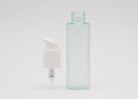 China Green Thick 150ml Clear Plastic Spray Bottles With Matte White Cream Pump for sale