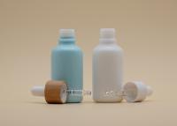 China Blue Coating Essential Oil Dropper Bottles White Ceramic Bottle For Personal Care for sale