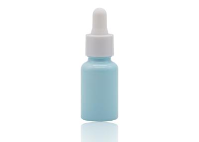 China Bluish Color Coating Essential Oil Dropper Bottles White Ceramic Bottle 30ml for sale