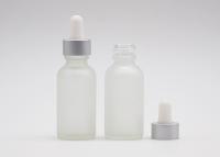 China Frosted Transparent Essential Oil Dropper Bottles 30ml , Cosmetic Glass Dropper Bottles for sale