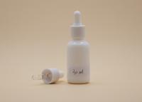 China White Ceramic Essential Oil Dropper Bottles 15ml Capacity Smooth Surface for sale