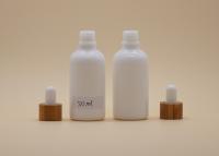 China 50ML Aromatherapy Dropper Bottles Glass Bamboo Dropper Anti Spilling for sale