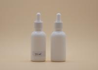 China Lightweight 50ml Glass Dropper Bottles Aluminum Dropper White Color for sale