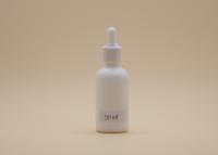China Lightweight 50ml Glass Dropper Bottles Aluminum Dropper White Color for sale