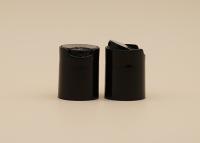 China Smooth Surface Disc Top Cap , Full Black Plastic Screw Caps Size 24-415 for sale