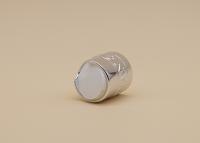 China Silver Color Aluminum Disk Top Cap , Shampoo Bottle Cap Customized Color for sale