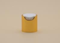 China 24 / 410 Aluminium Disc Top Cap Press Cap White Plastic Inside Easy Lock And Open for sale