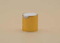 China 24 / 410 Aluminium Disc Top Cap Press Cap White Plastic Inside Easy Lock And Open for sale