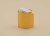 China 24 / 410 Aluminium Disc Top Cap Press Cap White Plastic Inside Easy Lock And Open for sale