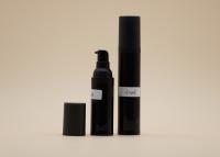 China Slim Small Volume Airless Spray Bottle , Airless Pump Container Black Color for sale