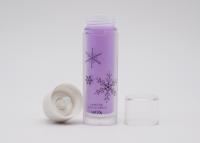 China 50ml Frosted Purple Cream Spray Bottle Half Cap With Black Silk Screen Printing for sale