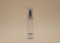 China 100ml Airless Pump Cosmetic Packaging Portable With Transparent Over Cap for sale