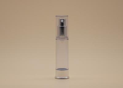 China 100ml Airless Pump Cosmetic Packaging Portable With Transparent Over Cap for sale