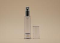 China 100ml Airless Pump Cosmetic Packaging Portable With Transparent Over Cap for sale