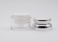 China 30g Acrylic Cosmetic Cream Containers , Plastic Cream Containers With UV Spraying ABS Cap for sale