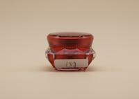 China Red Diamond Shape Empty Cosmetic Pots ABS Plastic Cap OEM Design Available for sale