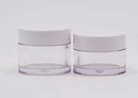 China PETG Plastic Cream Jars Cosmetic Packaging With PP White Cap For Beauty Products for sale
