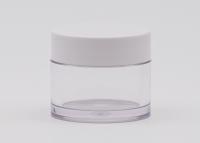 China PETG Plastic Cream Jars Cosmetic Packaging With PP White Cap For Beauty Products for sale