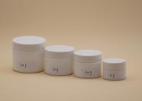 China Different Volume Cosmetic Cream Containers , White Cream Jar High Performance for sale