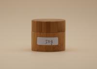 China Skin Care Cosmetic Cream Containers , Bamboo Cream Jars 15g 30g 50g for sale