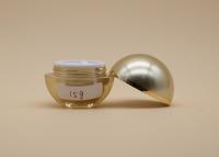 China Gold Cosmetic Cream Jar Spherical Shape Custom Logo Printing For Personal Care for sale