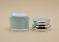 China Green UV Spraying Cosmetic Cream Containers PP Cap With ABS Sheathed for sale
